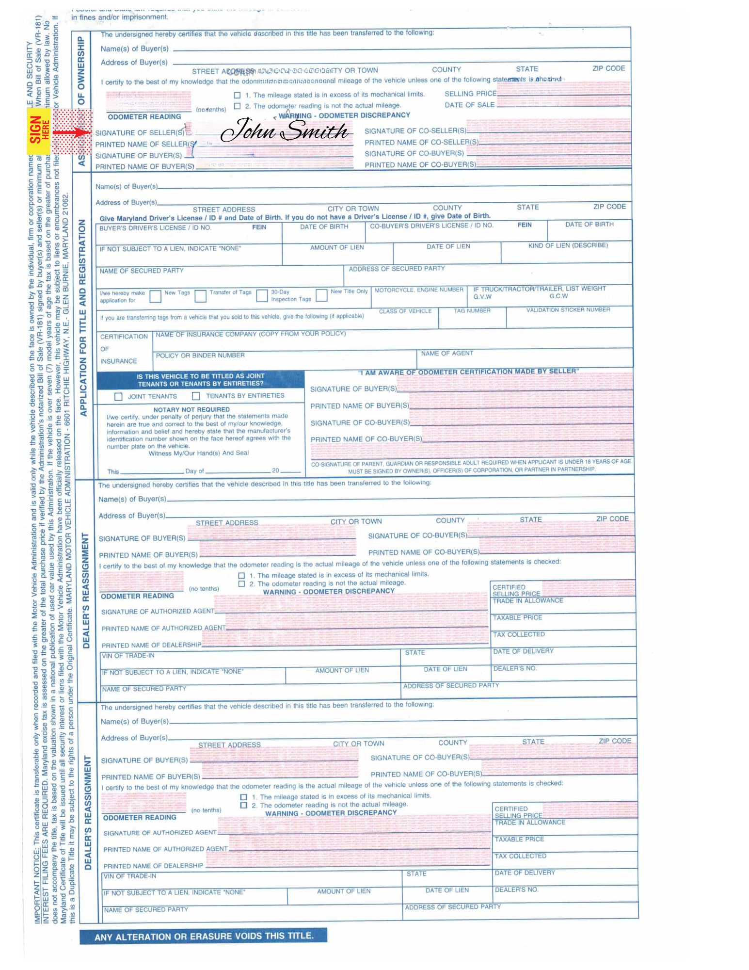 Step-by-Step: How to Properly Sign Your Title in Maryland | Your Car ...